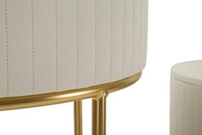 Sada odkládacích stolků Waverly 50 cm krémová