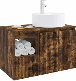 Sada koupelnového nábytku 2 ks Kouřový dub Kompozitní dřevo 3404079