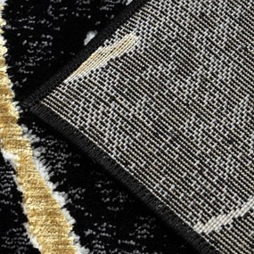Dywany Łuszczów, Kusový koberec Allure 1963 black/gold, 140x190, černá, kancelář