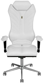 OnaDnes -20% Kulik System Bílá koženková kancelářská židle Monarch