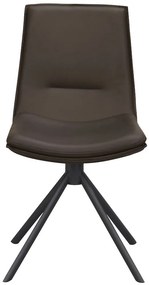 Rowico Otočná židle LOWELL hnědá kůže 120249
