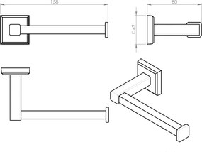 Gedy, COLORADO držák toaletního papíru bez krytu, chrom, 6924