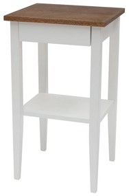 Ragaba Noční stolek Taloumne, 40x35x70 cm, kouřový dub/bílá