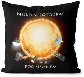 Polštářek Nejlepší fotograf pod sluncem (Velikost: 40 x 40 cm)