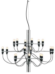 Flos 2097-18, luxusní chromový lustr, 18x15W E14 mléčná, prům. 69cm, výška 51cm
