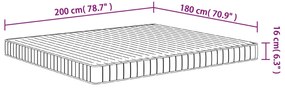 Pěnová matrace středně měkká 180 x 200 cm,  373026