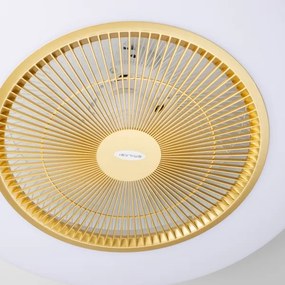 Brilagi - LED Stmívatelné svítidlo s ventilátorem AURA LED/38W/230V zlatá + DO