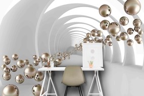 Malvis ® Tapeta 3D tunel s levitujícími perlami Vel. (šířka x výška): 360 x 260 cm