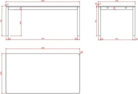 Rozkládací jídelní stůl v dekoru dubu v přírodní barvě 100x200 cm Atlantic – Actona