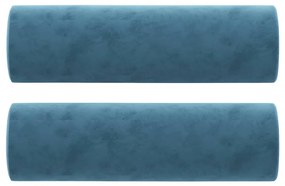 3místná pohovka s polštáři modrá 180 cm samet - Default Title