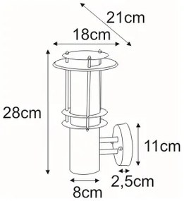 Nástěnné svítidlo K-LP238A z řady TARES