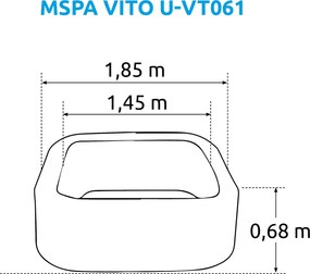 Mspa | Vířivý bazén MSPA Vito U-VT061 + Solární sprcha UNO 40 | 19900161