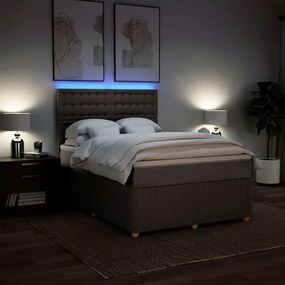 Box spring postel s matrací taupe 160x200 cm textil 3294425