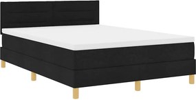 Postel s boxspringem s polštářem Černá 160 x 200 cm textil 3338855