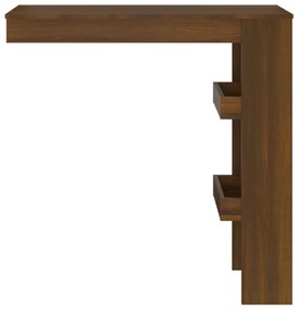 Nástěnný barový stolek hnědý dub 102 x 45 x 103,5 cm kompozit