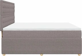 Box spring postel s matrací taupe 200x200 cm textil 3294481