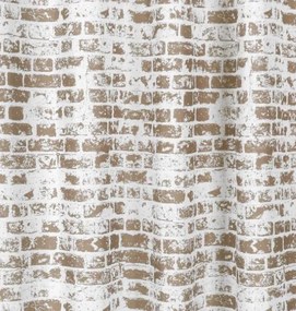 Bellatex Koupelnové závěsy 180x200 cm Zeď hnědá