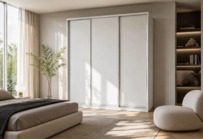 Skříň s posuvnými dveřmi 2700х2400x600 3LTD nymphaea alba, profil stříbrný