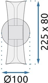 Toolight Toolight, LED nástěnné svítidlo 10 x 22,5 cm, 5W, G029-W, černá, OSW-00690