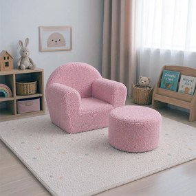 Dětská taburetka New Baby Teddy pink