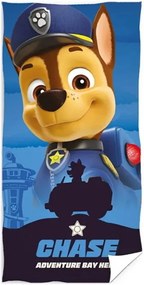 Plážová osuška Tlapková patrola - Paw Patrol - motiv Strážník Chase - 100% bavlna - 70 x 140 cm