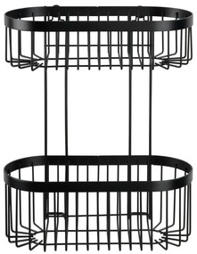 Černý nástěnný košík Wenko Classic Plus 2 Tier