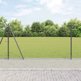 Hexagonální plot s betonovým základem 100 x 1,4 m Šedá Síťovina 3353738
