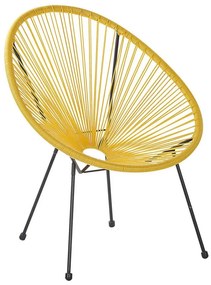 Ratanová žlutá židle ACAPULCO II Beliani