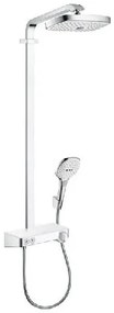 Hansgrohe Raindance Select E - Sprchový set Showerpipe 300 s termostatem, 3 proudy, EcoSmart 9 l/min, bílá/chrom 27283400