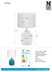 Markslöjd 106606 - Stolní lampa COUS 1xE27/60W/230V