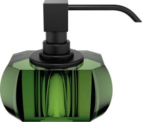 Dávkovač mýdla Kristall s pumpičkou černý mat zelený