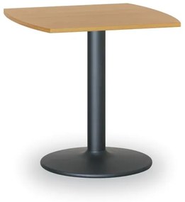 Konferenční stolek ZEUS II, 660x660 mm, černá podnož, deska buk