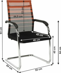 Tempo Kondela Konferenční židle ESIN, hnědá/černá