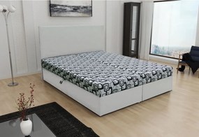 Manželská postel TOM včetně matrace, 180x200, Dolaro 511 bílý/Siena šedý