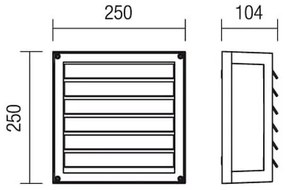 Redo 9893 - Venkovní nástěnné svítidlo BRICK 2xE27/42W/230V IP54 hnědá