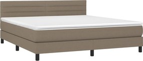 Box spring postel s matrací taupe 180x200 cm textil 3140157