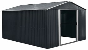 Riwall PRO RMSA 12x10 Anthracite zahradní domek kovový 3 x 3,7 m se sedlovou střechou antracit