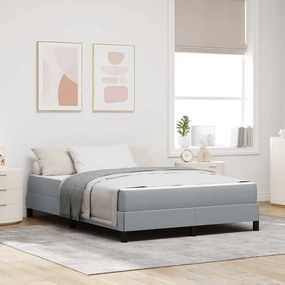 Postel s boxspringem Světle šedá 140 x 190 cm textil 3398486