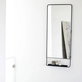 Zrcadlo s poličkou 110x45 cm CHIC House Doctor - černé