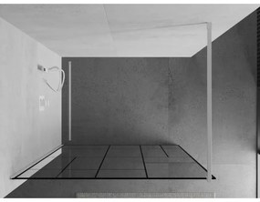 Kioto sprchová zástěna 110 x 200 cm, Průhledné/Černý vzor 8 mm, Bílá - 800-110-101-20-78