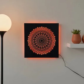 LED dřevěný obraz Mandala - světelný obraz | SENTOP LED0251