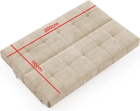 Eka Pohovka NOTTI, 200 cm Barva látky: Černá (Poso 135)