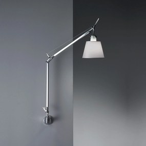 Artemide 0947020A+A025150 Tolomeo basculante parette, nástěnná lampa s vypínačem, satinové stínítko, 1x70W E27, max. výška 111cm