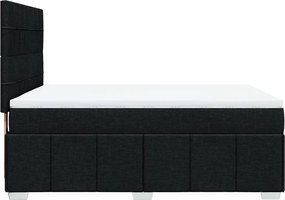 Box spring postel s matrací černá 140 x 190 cm textil 3291665