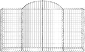 Klenuté gabionové koše 40ks 200x50x100/120cm pozinkované železo 3146338