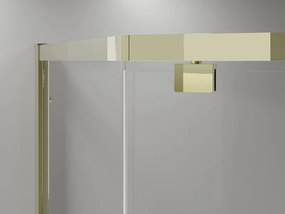 Mexen Exo-R pětiúhelníkový sprchový kout s otočnými dveřmi 90 x 90 cm, transparentní, zlatý - 812-090-090-50-00