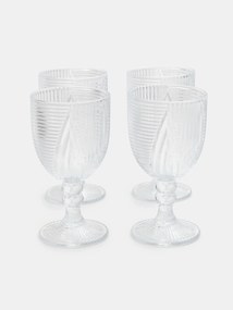 Sinsay - Skleničky z reliéfního skla 4 ks - clear