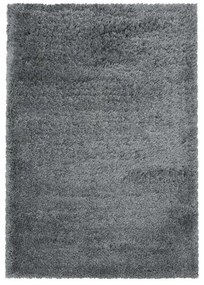 Kusový koberec Fluffy shaggy 3500 light grey Kruh průměr 160 cm