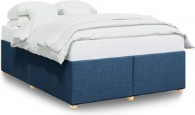 Rám postele bez matrace modrý 140 x 200 cm textil 3284742