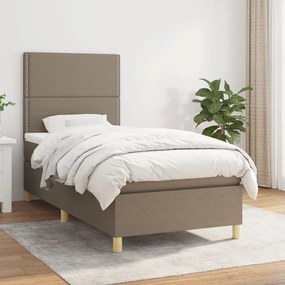 vidaXL Box spring postel s matrací 90x190 cm textil [3142222] Barva: světle šedá